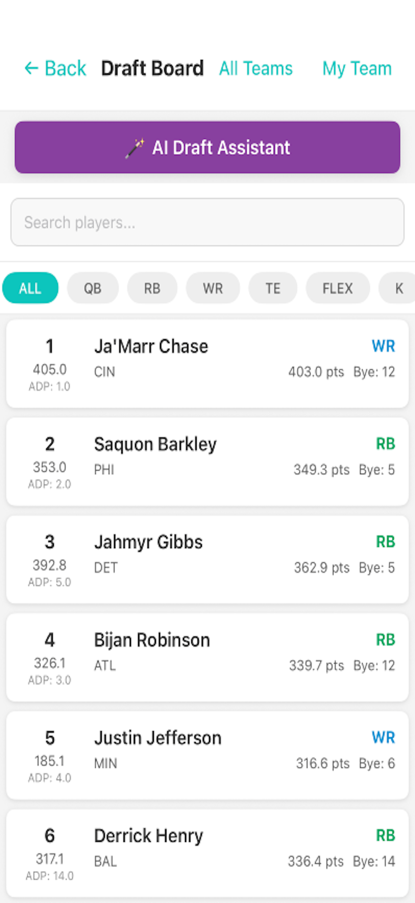 Draft Machine AI - Fantasy Football Draft Assistant with VBD Analytics ...
